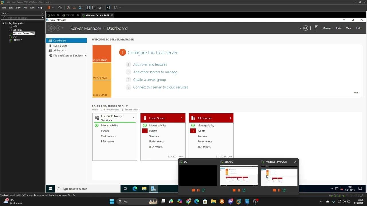 Active Directory Domain Controller Kurulumu - YouTube