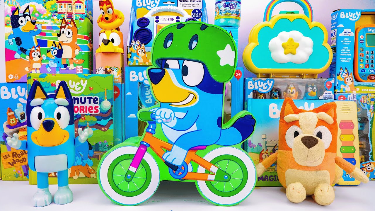 Bluey Toy Collection Unboxing Review 💙 Mystery Cute Bluey, Mike's ...