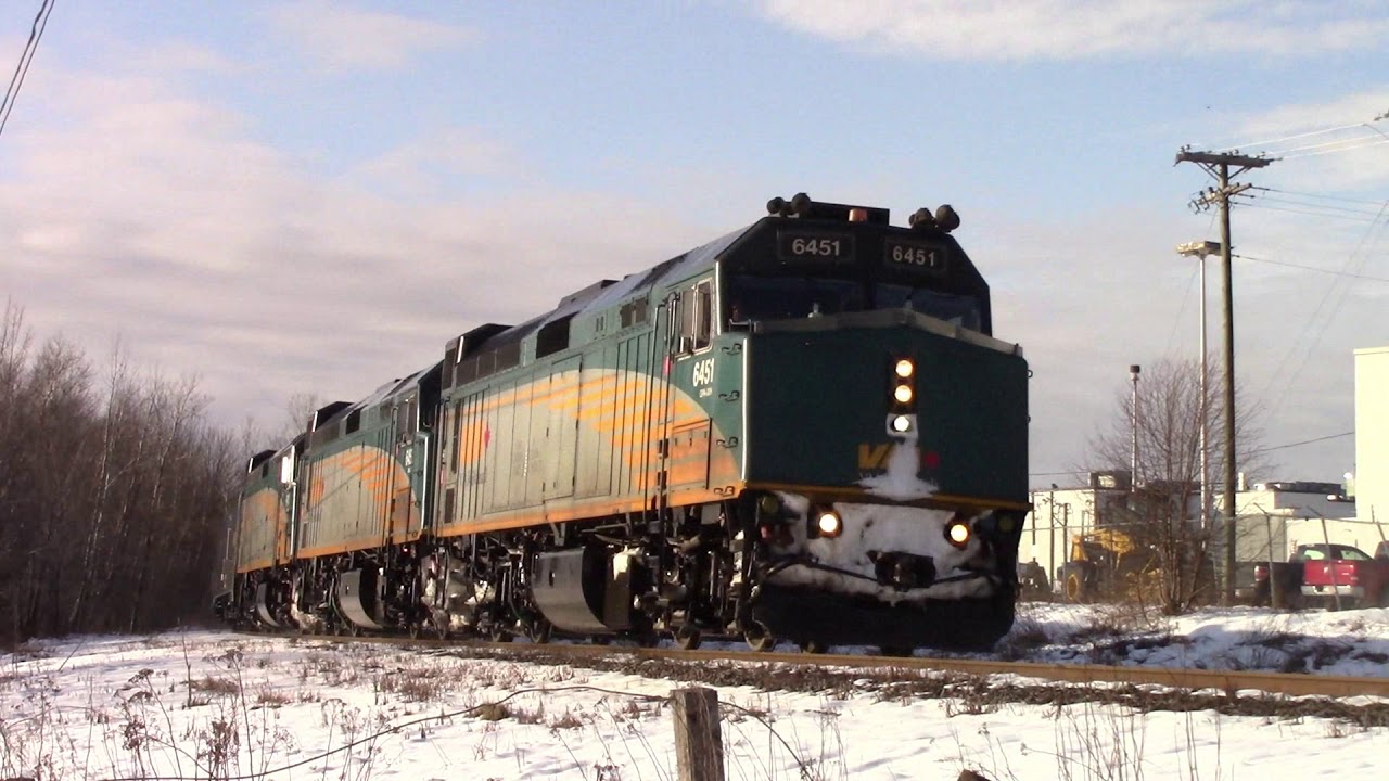 Stainless Steel Budd Cars Return! VIA Rail Ocean Train 14 at Marsh Jct ...