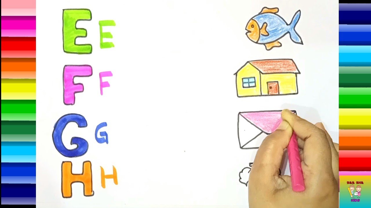 ABC for kids/colour and match/nursery lkg ukg - YouTube
