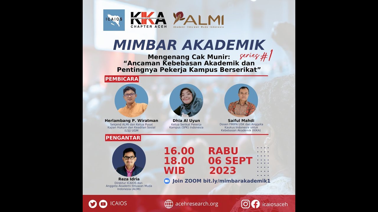 Mimbar Akademik Series #1Mengenang Cak Munir:“Ancaman Kebebasan ...