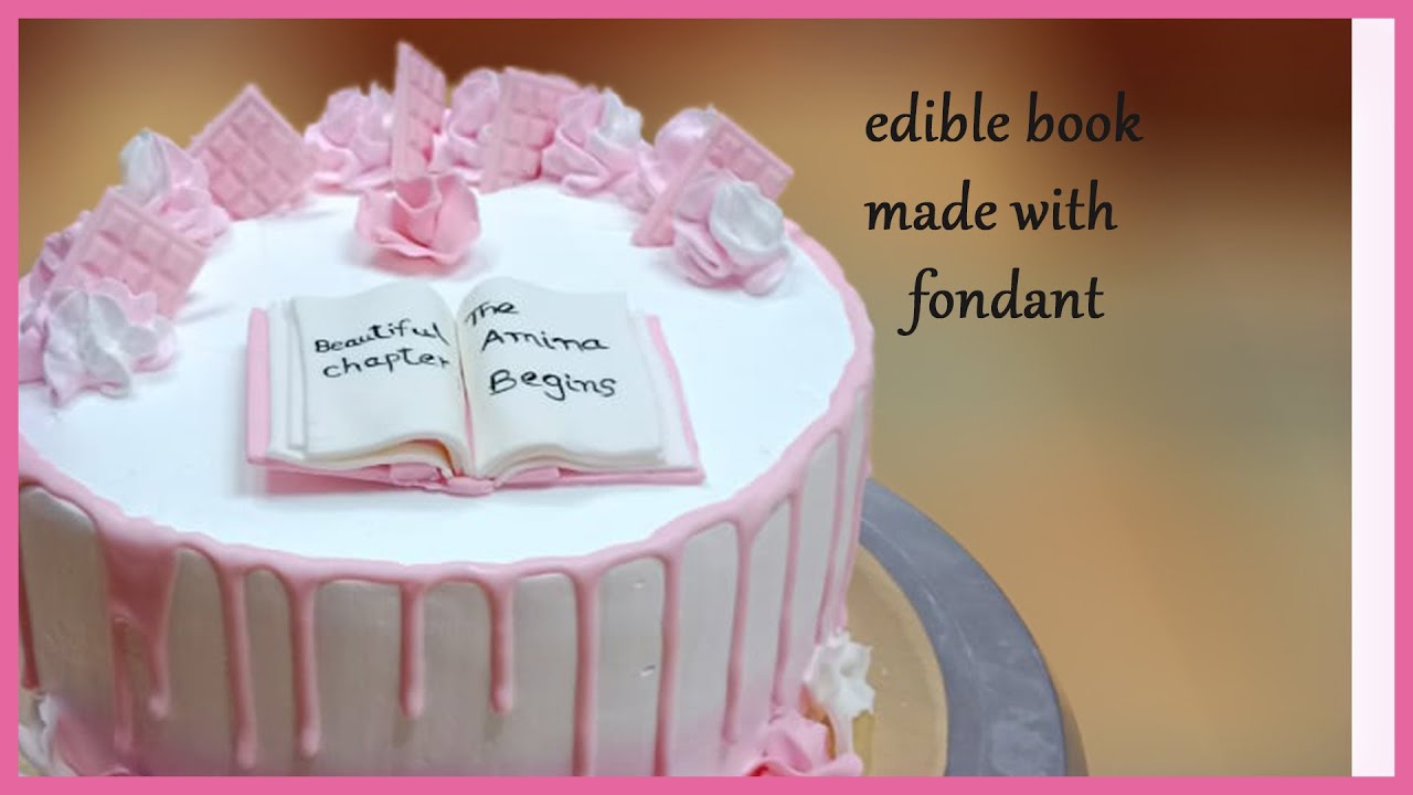 how to make an edible book | graduation cake design - YouTube