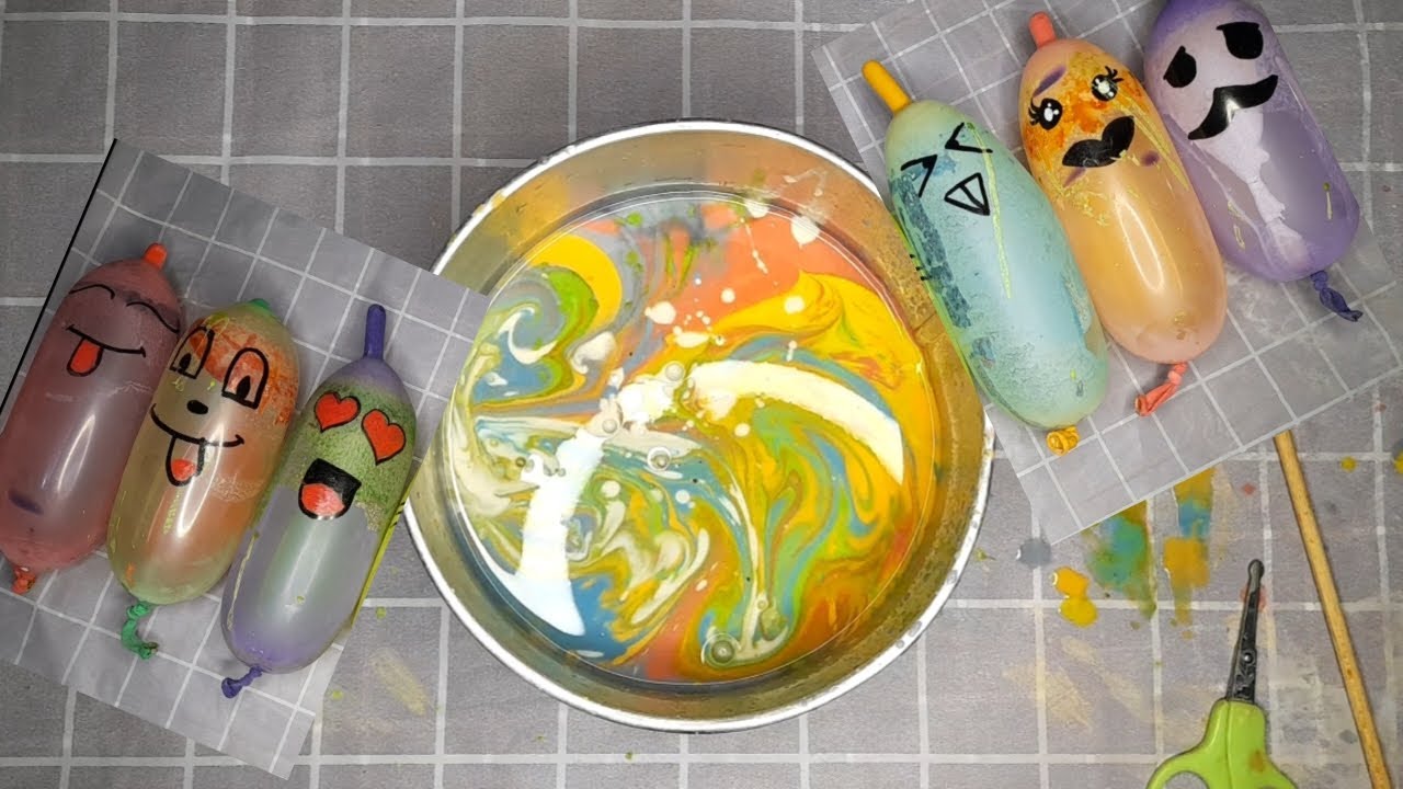 Making Slime with Funny Balloons | Mixing Slime with Funny Balloons ...