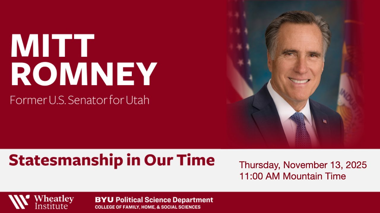Mitt Romney - Statesmanship in Our Time - YouTube