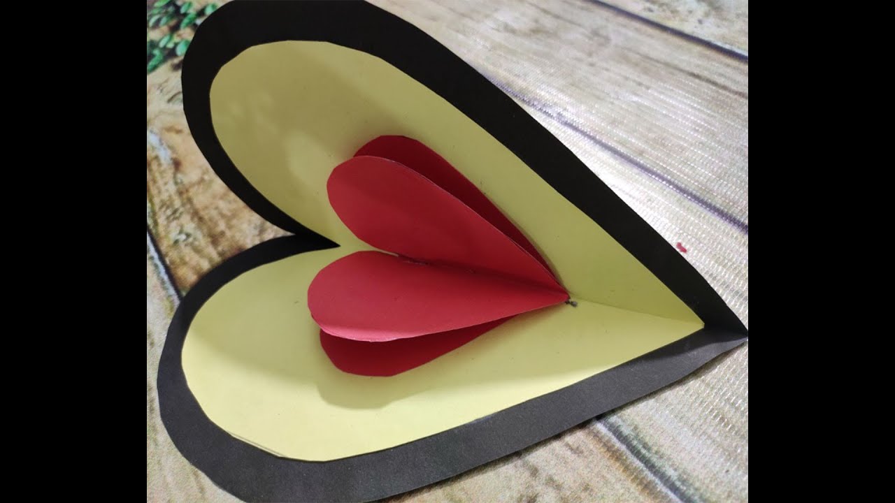 Pop Up Valentines Day Card // Heart-Shaped Valentine's Day Card - YouTube