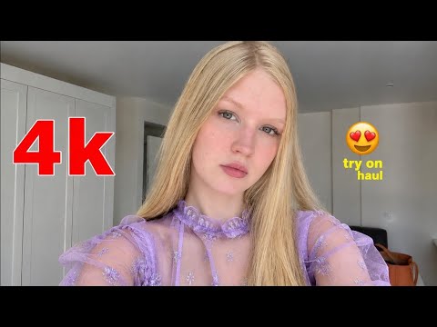 4K Lingerie Try On Haul See Everything Sheer Transparent Micro Bikini & See-through Dresses 