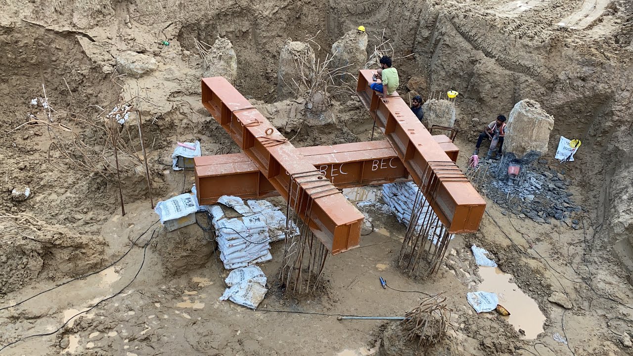 Routine Pile load test in Compression | H-shaped Anchor Test Design ...