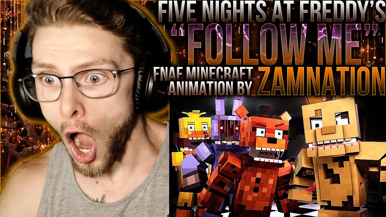 Vapor Reacts #859 | FNAF MINECRAFT ANIMATION SEQUEL "Follow Me" by ...