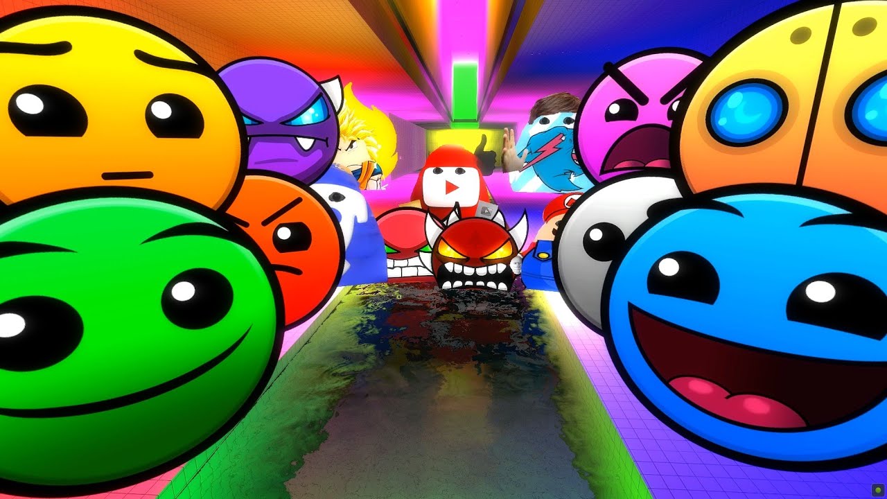 Geometry Dash Greem Family And Angry Munci Family Nextbot Gmod - YouTube