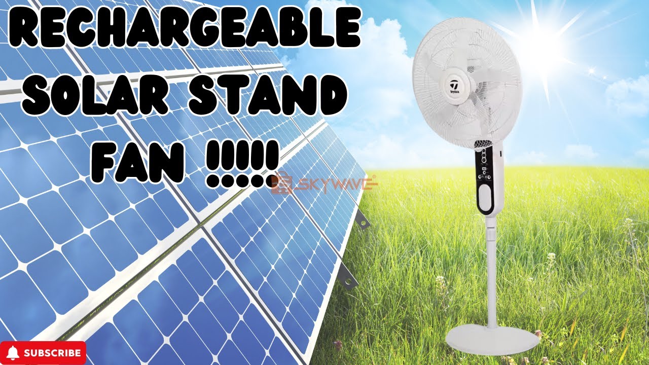 Rechargeable Solar Stand Fan: Unboxing, Assembly, and Review - YouTube
