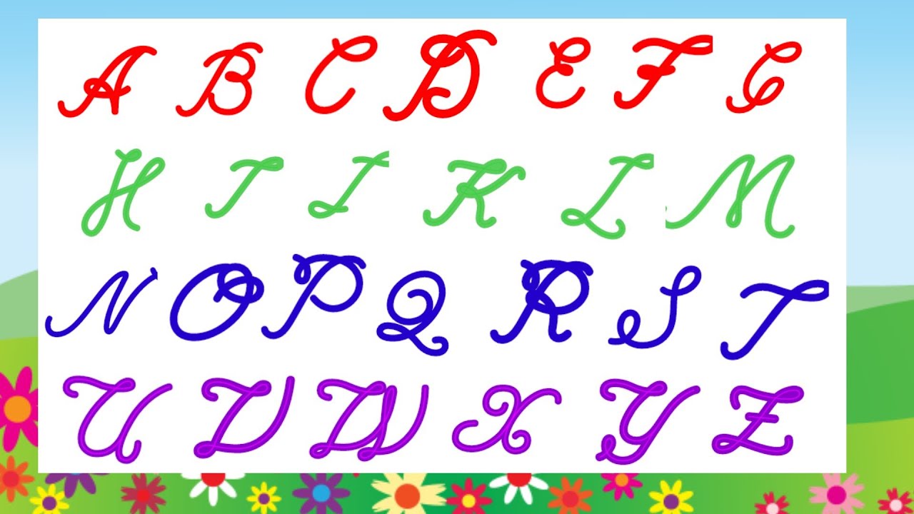 Alphabet song | Cursive handwriting A to Z - YouTube