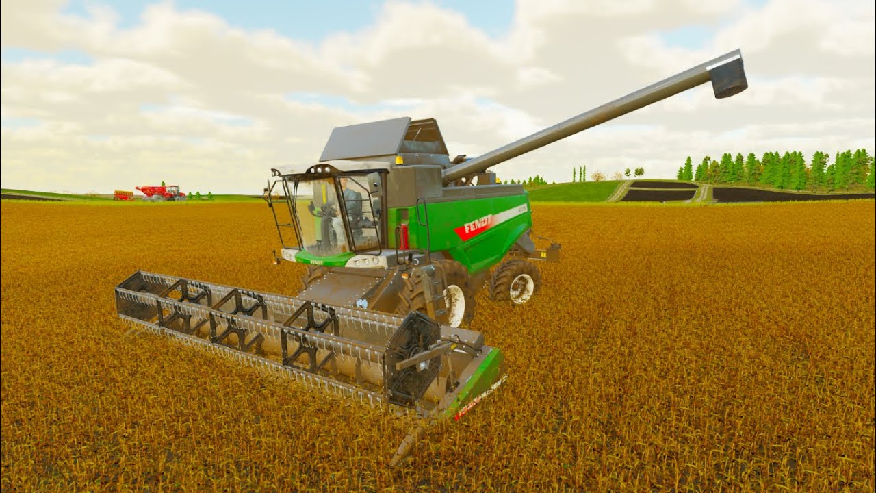 FS22 FENDT 6275L HARVESTER SORGUMS AND CANOLA HARVESTING EASTER NORTH ...