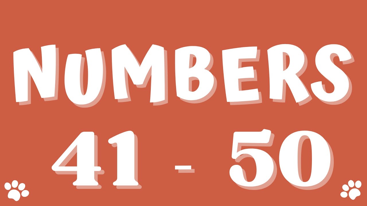 Numbers 41-50 - Listen and Pronounce - YouTube