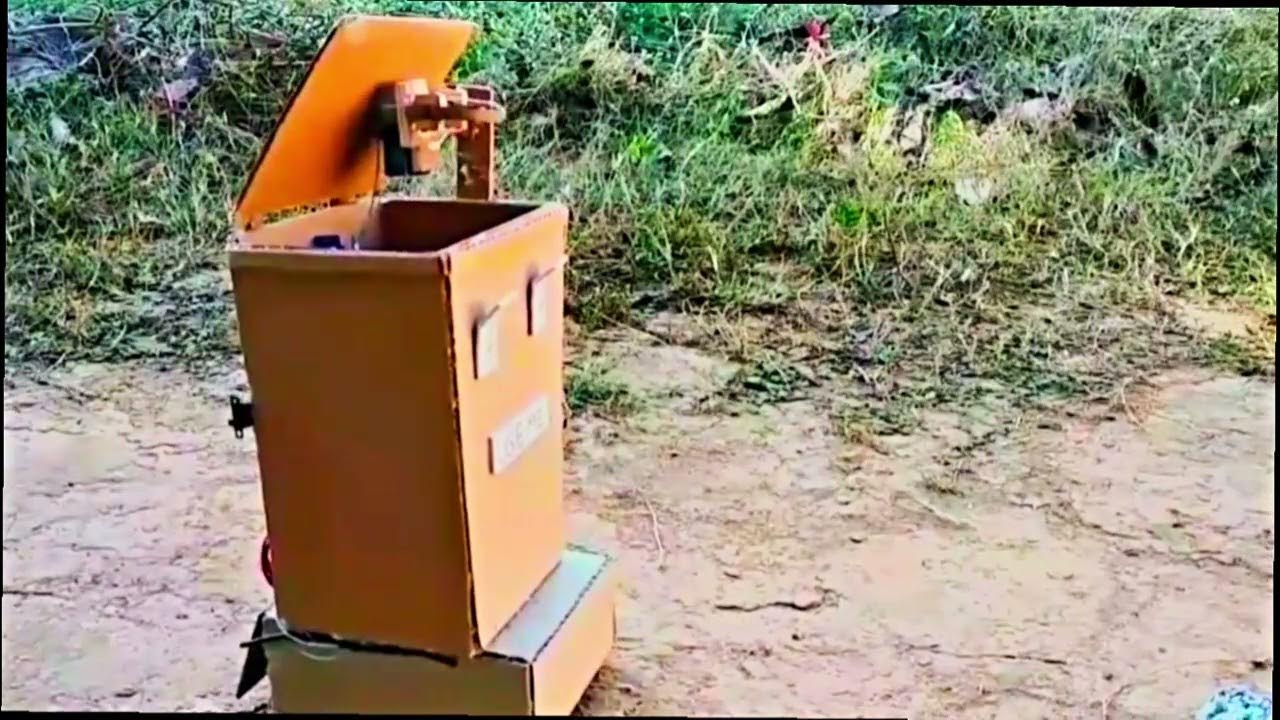 Garbage Collection Machine (Dustbin) Working Model Project - YouTube