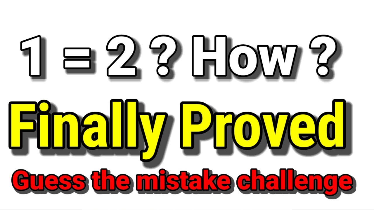 1= 2 ? Maths explained | Challenge 💪 | Creative maths | Do It yourself ...