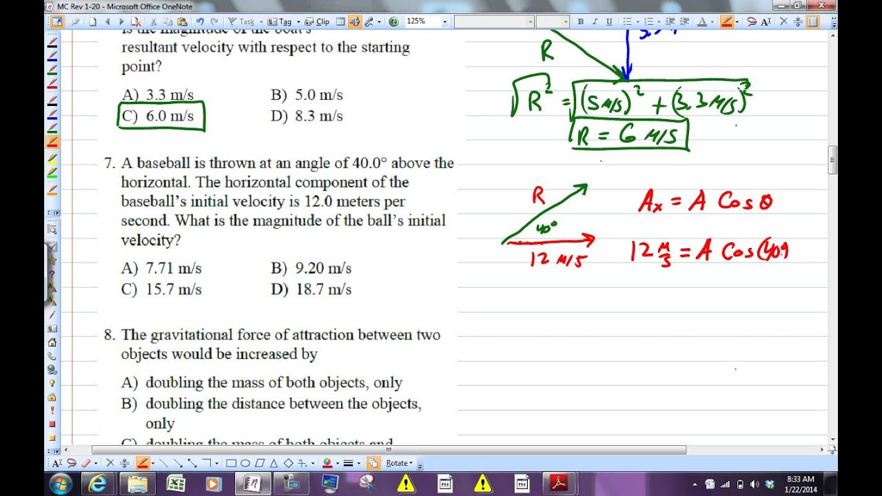 Regents Physics Mid Term Review Multiple Choice 1-20 - YouTube