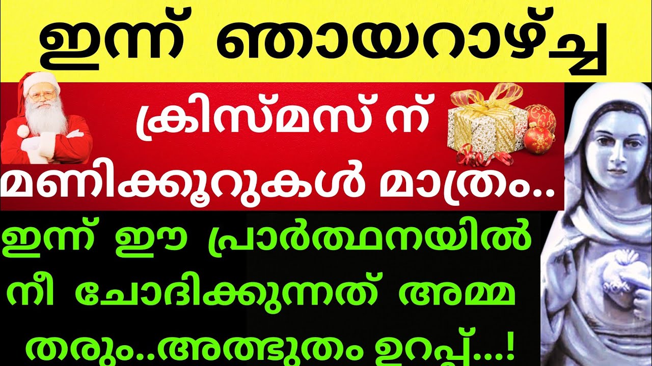 എത്ര അസാധ്യമായ കാര്യവും സാധിക്കുന്ന അമ്മയോടുള്ള അത്ഭുത പ്രാർത്ഥന ...