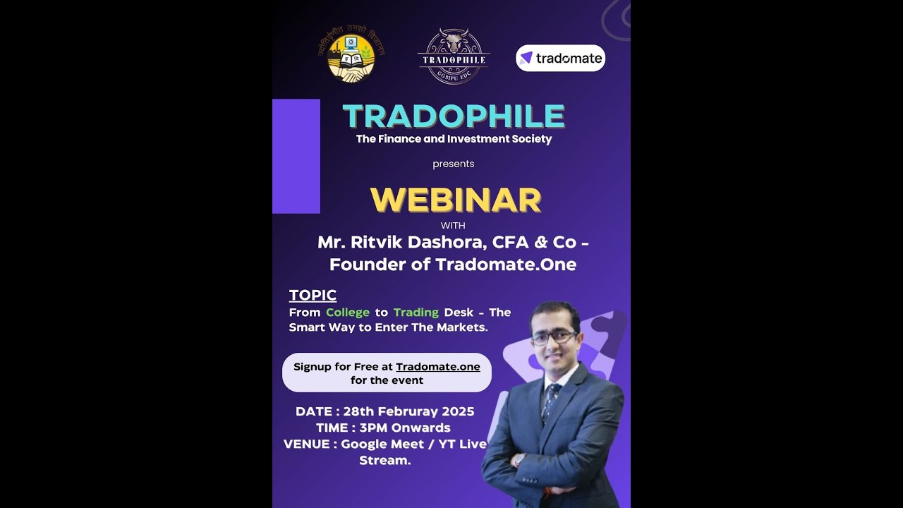 Tradophile X Tradomate One || Webinar with Mr. Ritvik Dashora 🚀🔥 - YouTube