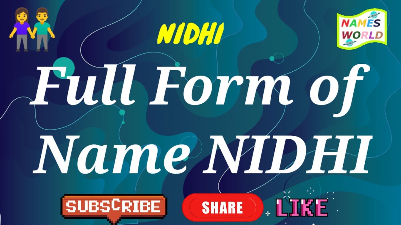Full Form, Meaning and Lucky Number of Name NIDHI - YouTube