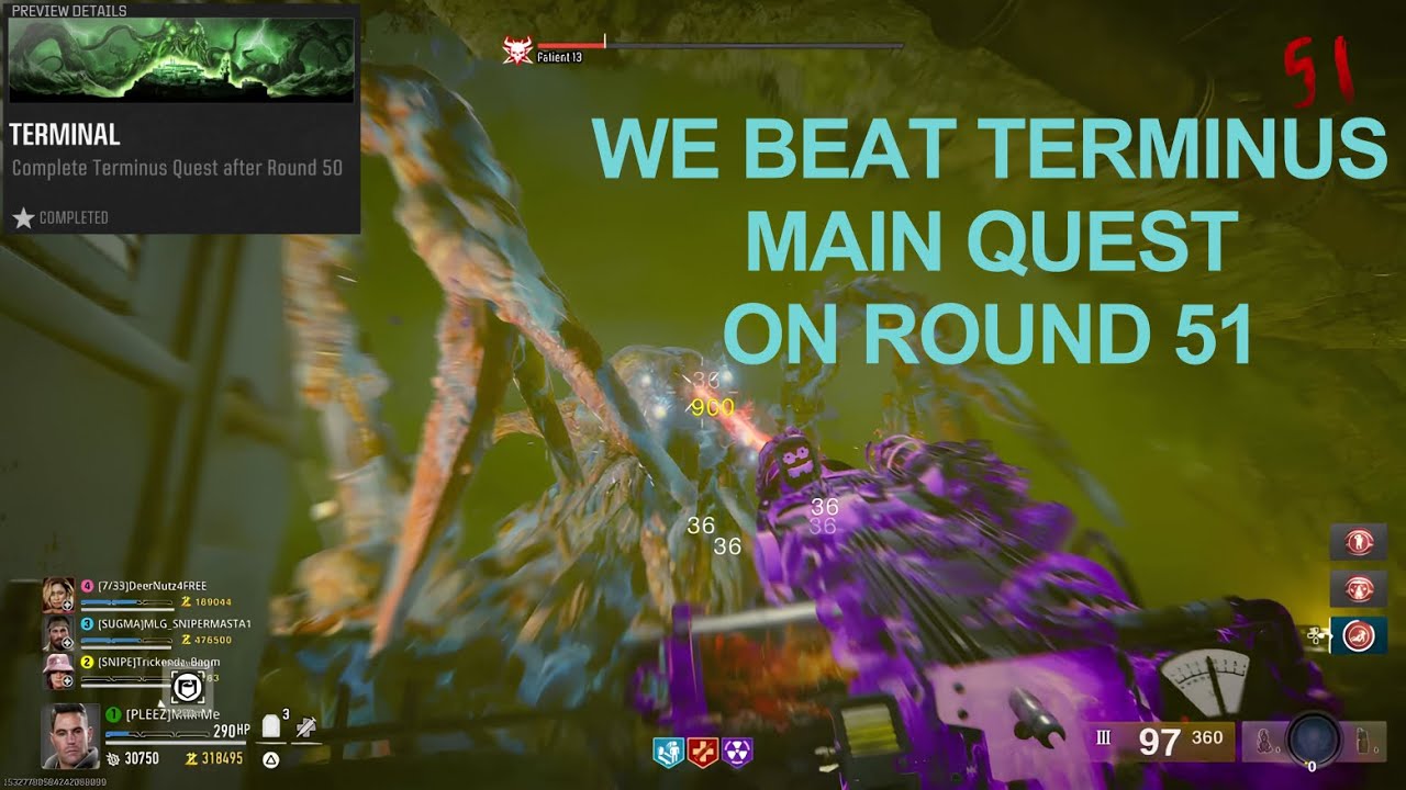 ROUND 51 TERMINUS BOSS FIGHT - BLACK OPS 6 ZOMBIES DARK OPS - YouTube