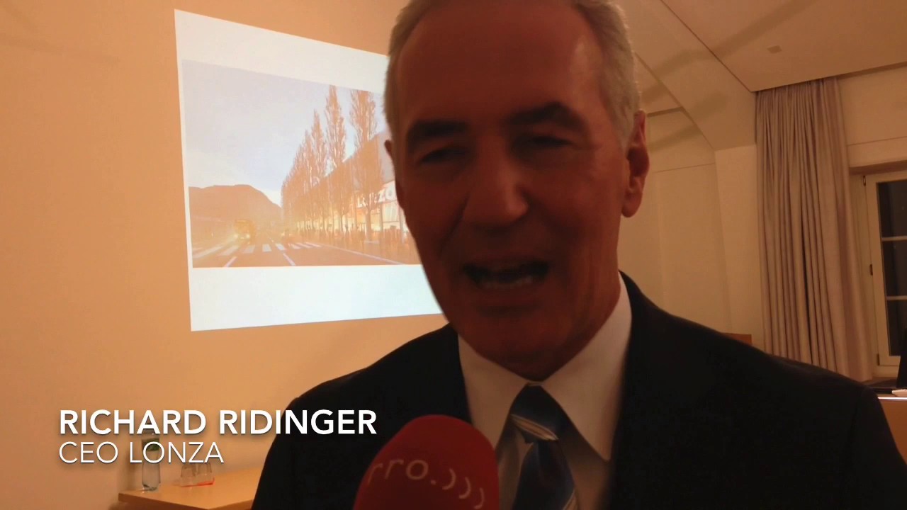 Ceo der Lonza Richard Ridinger zur Taufe der Lonza Arena - YouTube