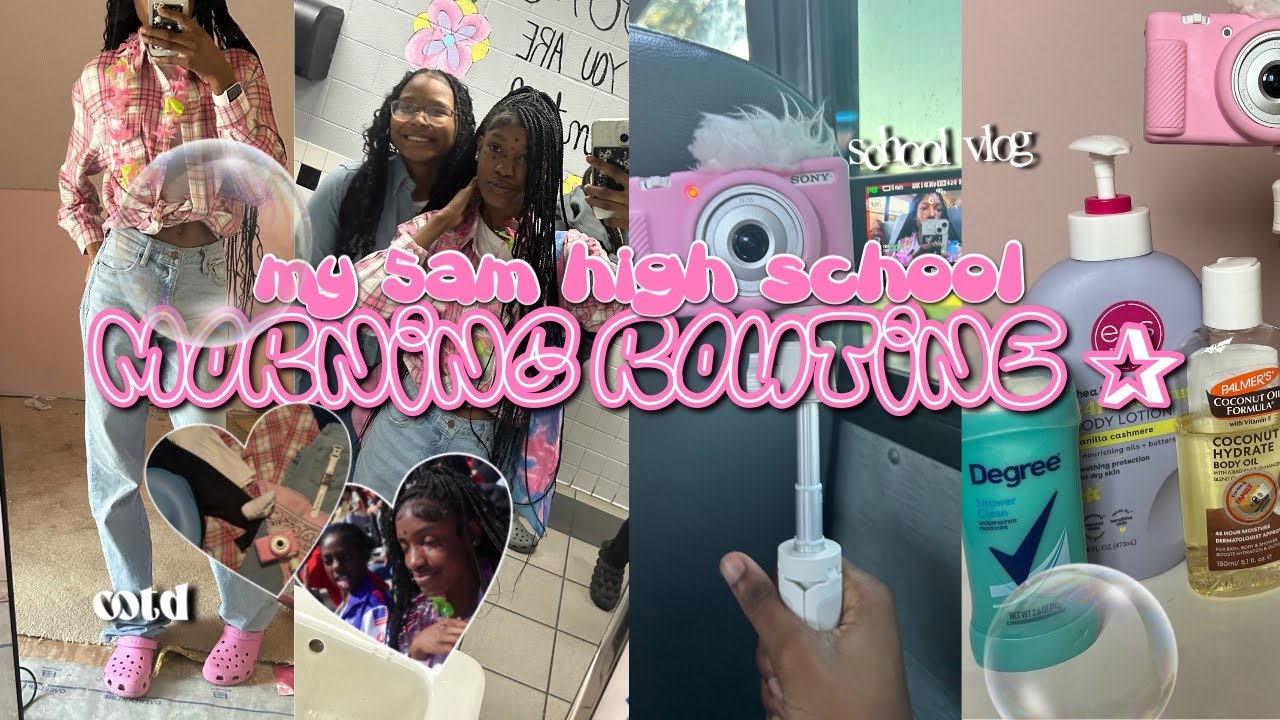 MY 6AM HIGH-SCHOOL MORNING ROUTINE | ootd, pep rally, breakfast etc ...
