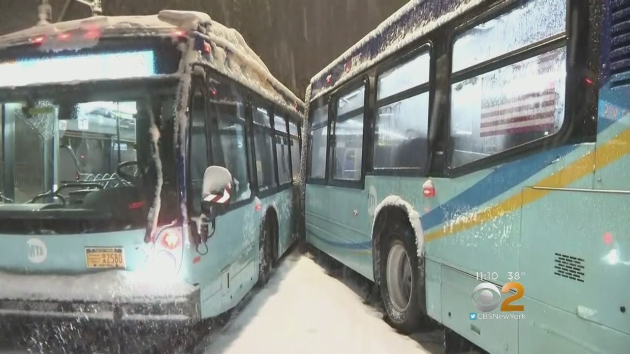 Widespread Issues Reported With MTA Buses Due To Snowstorm - YouTube