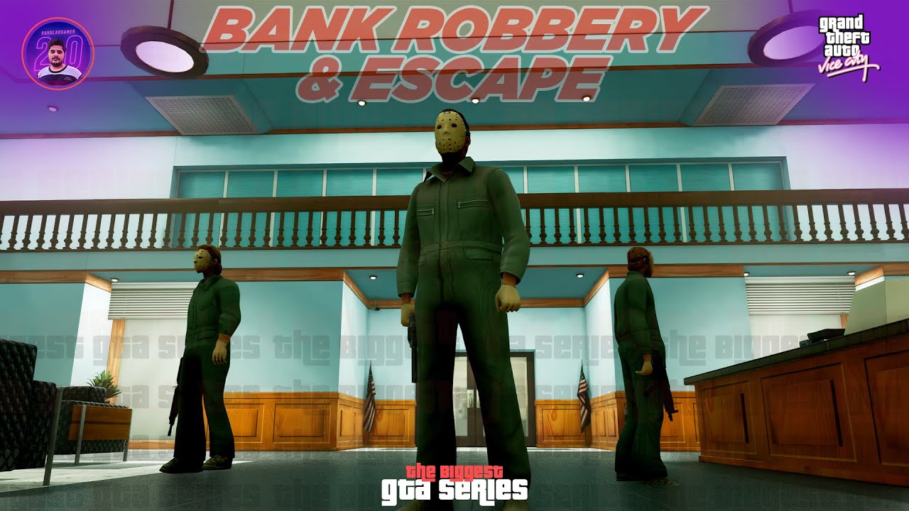 First Time Bank Robbery & Escape in GTA - GTA Vice City - The Biggest ...