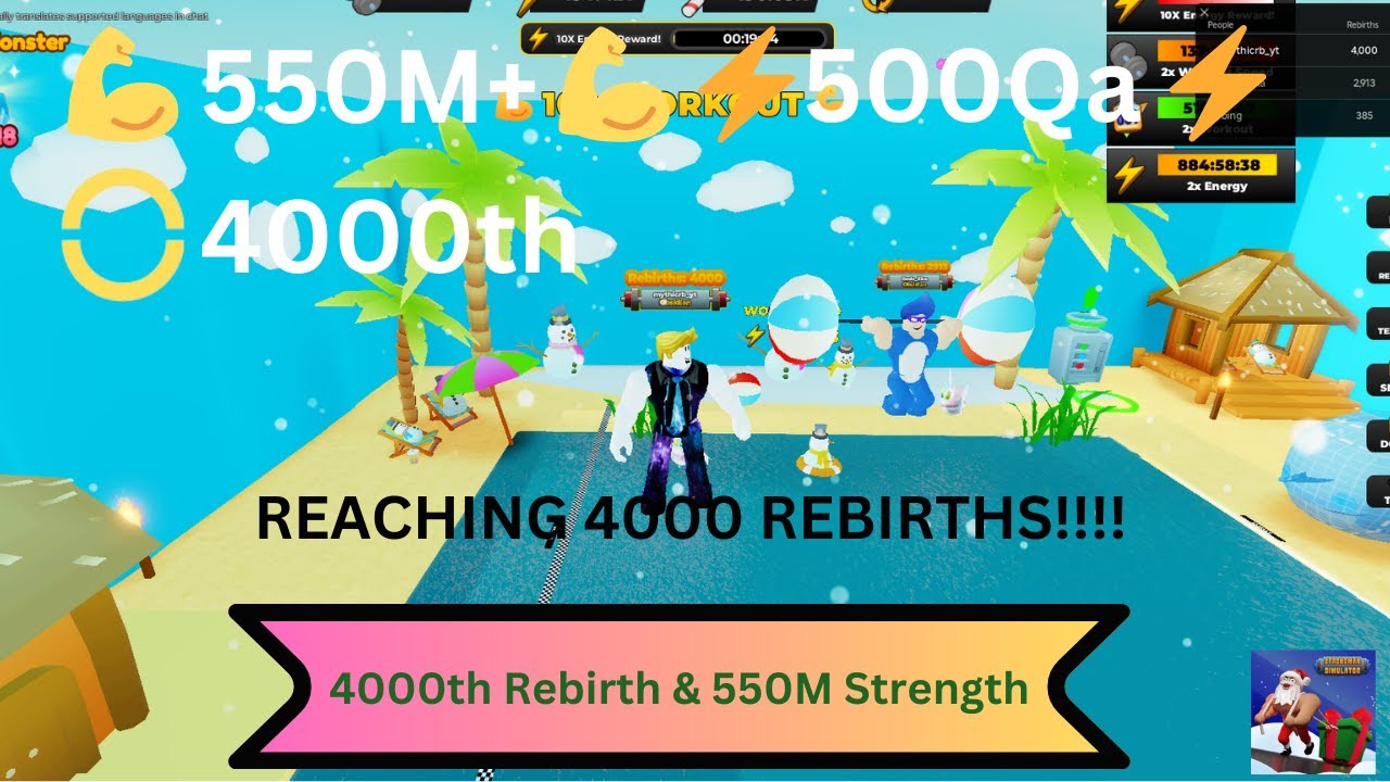 WOW!! Getting my 4000TH REBIRTH in Roblox Strongman Simulator - YouTube