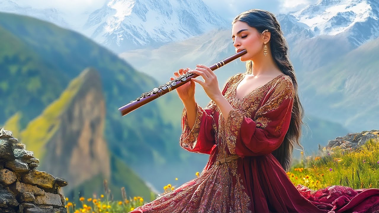 Healing Music for All Body Pain - Tibetan Flute for Healing, Stress ...