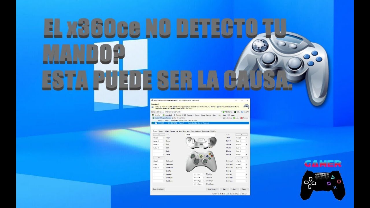 Solución a no funciona el x360ce - YouTube