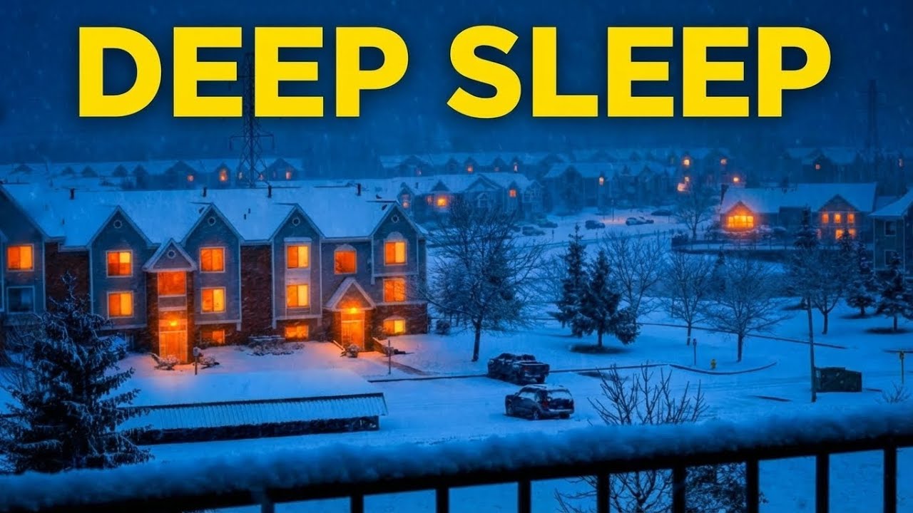 Winter Snowstorm Screensaver for TV ️ 10 Hours Relaxing Music & Wind ...