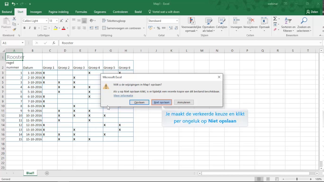 Voorbeeld e-learning Excel 2016 - YouTube
