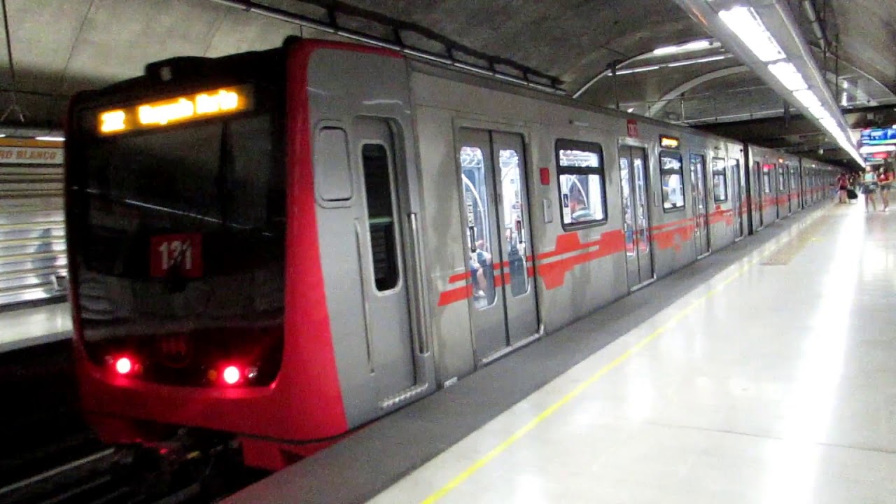 Metro De Santiago | Trenes NS-16 en Cerro Blanco - YouTube