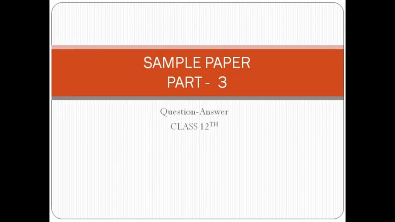 Sample Paper 3 Question Answer GSEB Hindi Std 12 YouTube sample-paper-3-question-answer-gseb-hindi-std-12-youtube
