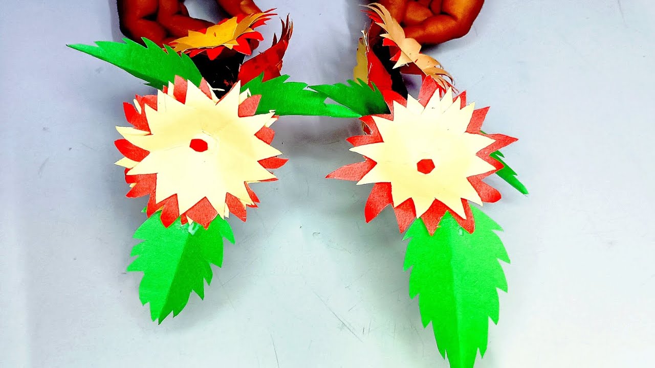 Easy Paper Flowers Most Views on Youtube Channel | DIY | Full Desi ...
