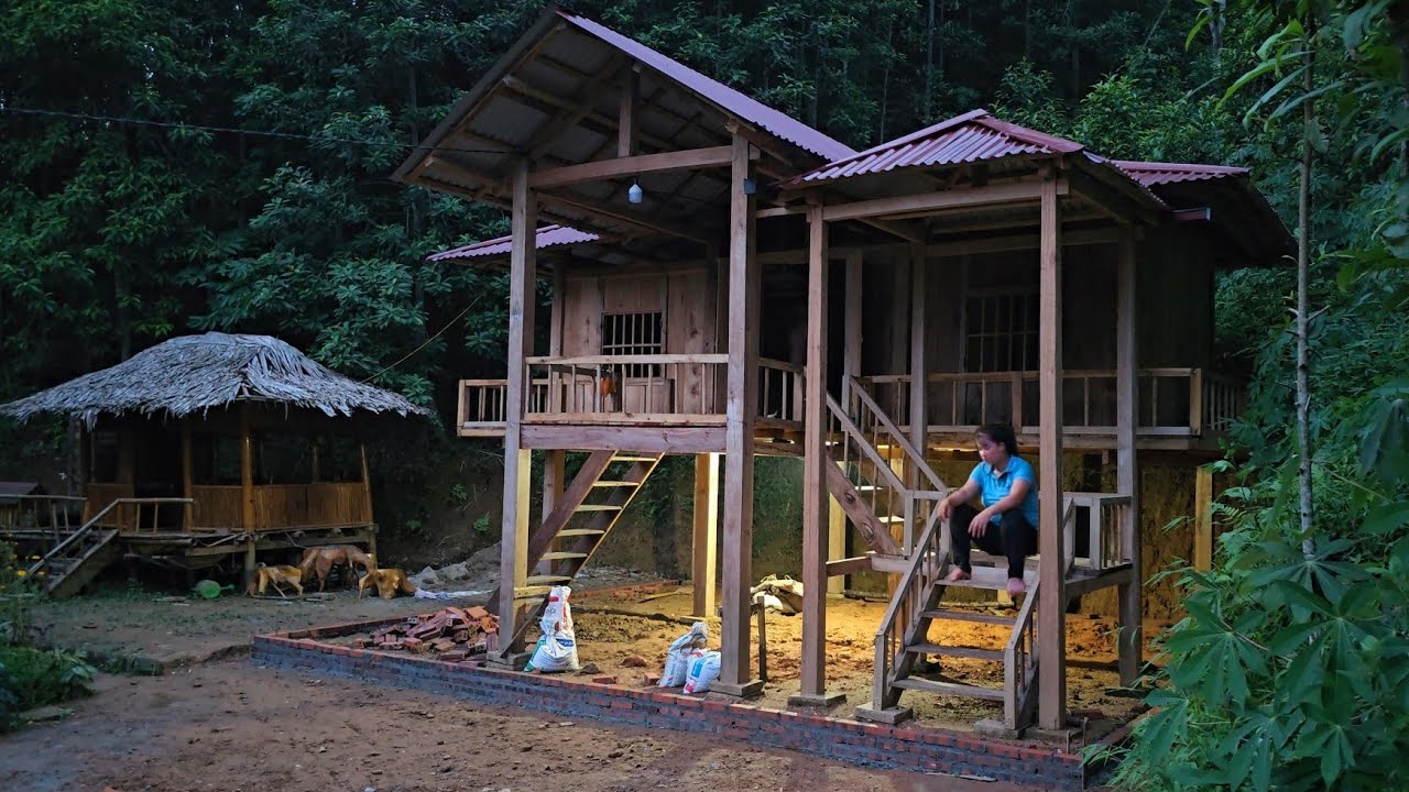 Full video: 50 Days of building a wooden house - Designing the house ...