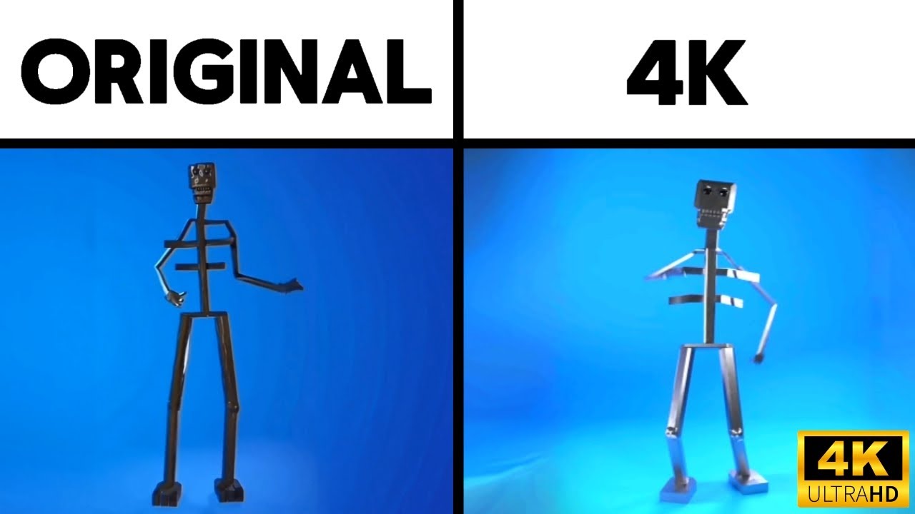 Endoskeleton Dance Meme Original vs 4K - YouTube