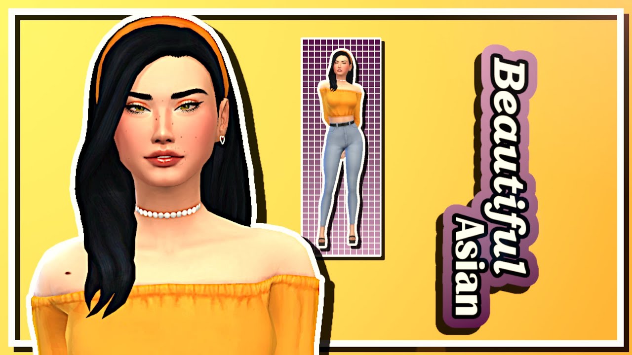 Beautiful Asian - The Sims 4(CAS) - YouTube