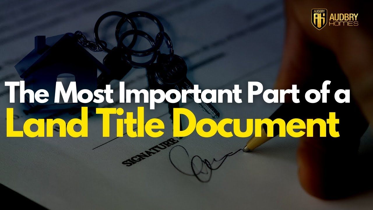 👉What is the most important part of a land title document? w/ Barr ...