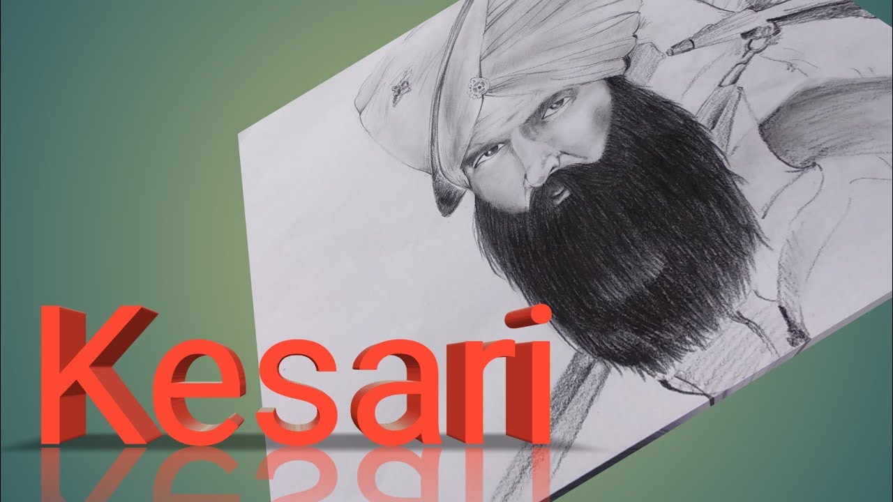 Kesari drawing / Akshay Kumar drawing / Akshay drawing - YouTube
