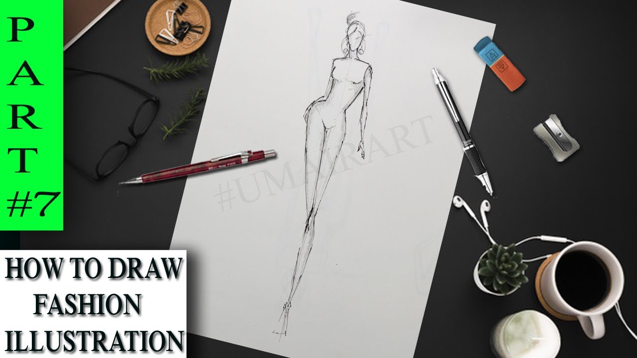 how to draw fashion drawing step by step - YouTube