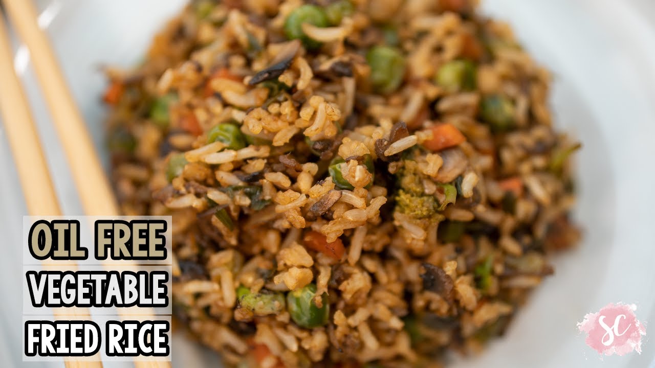 How to Make Oil Free Fried Rice - Easy Healthy Plant Based Recipe - YouTube