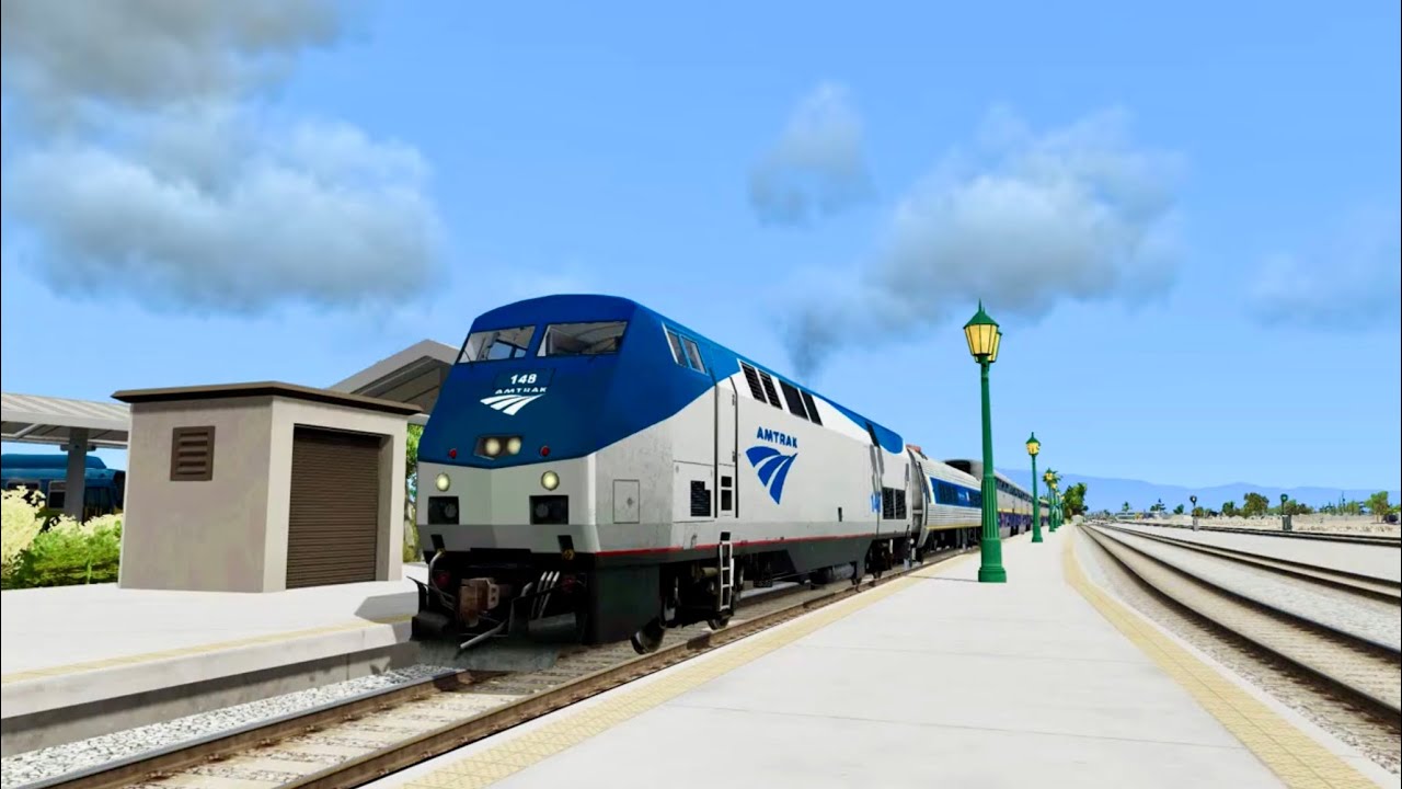 Run8 Live ~ Amtrak 717 from Bakersfield to Modesto! - YouTube