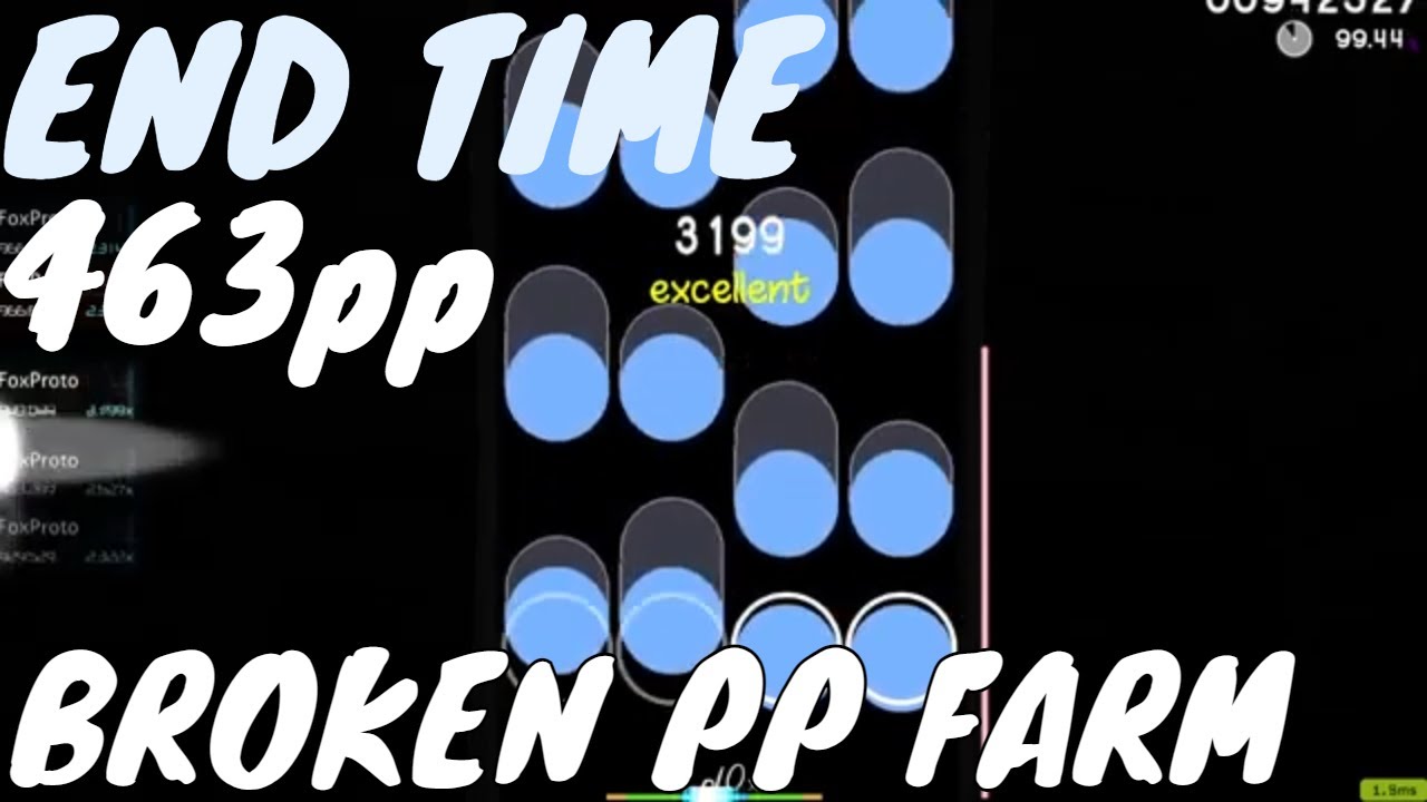 the most BROKEN pp farm map in osu!mania | End Time 463pp 99.46% - YouTube
