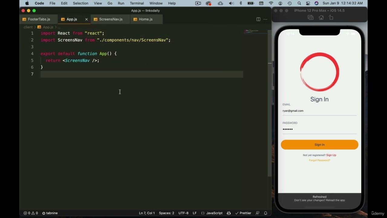React Native Root navigation complete steps || React Native beginner tutorial English 2024 #32 ...