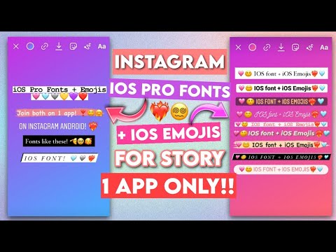 Instagram iOS Pro Fonts + iOS Emojis on Story (1 app only) - YouTube
