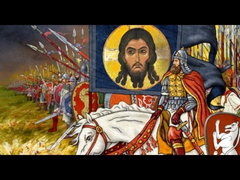 Christian cartoon of the Battle of Kulikovo