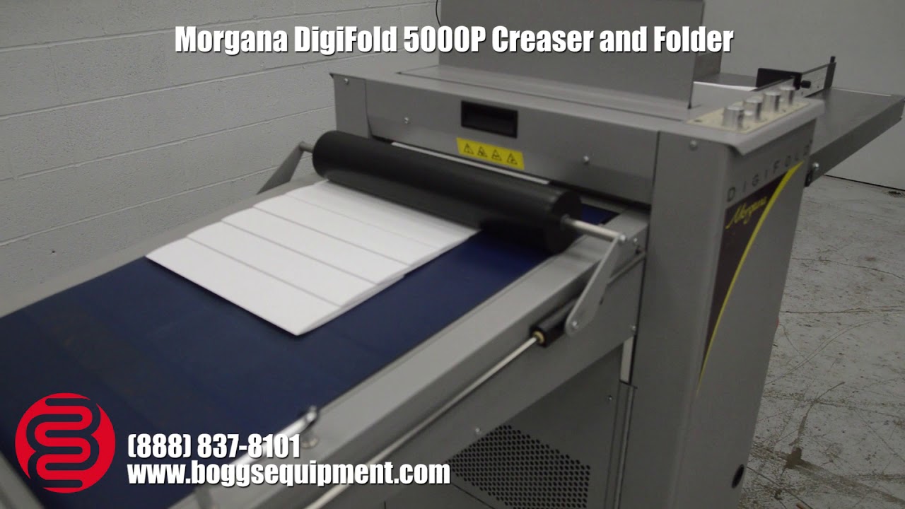 Morgana DigiFold 5000P Creaser and Folder - YouTube