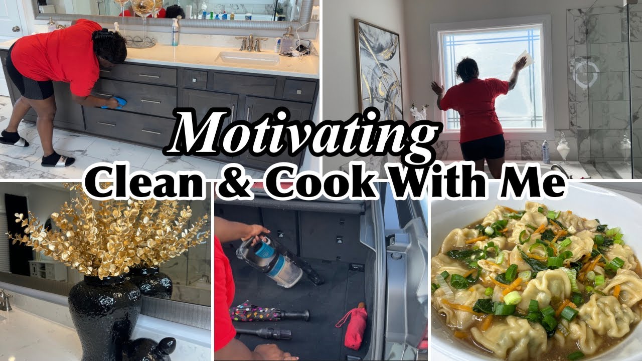 MOTIVATING CLEAN & COOK WITH ME|EXTREME CLEANING MOTIVATION|DUMPLING ...